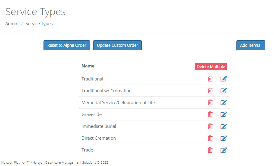 Service Types – Halcyon Help