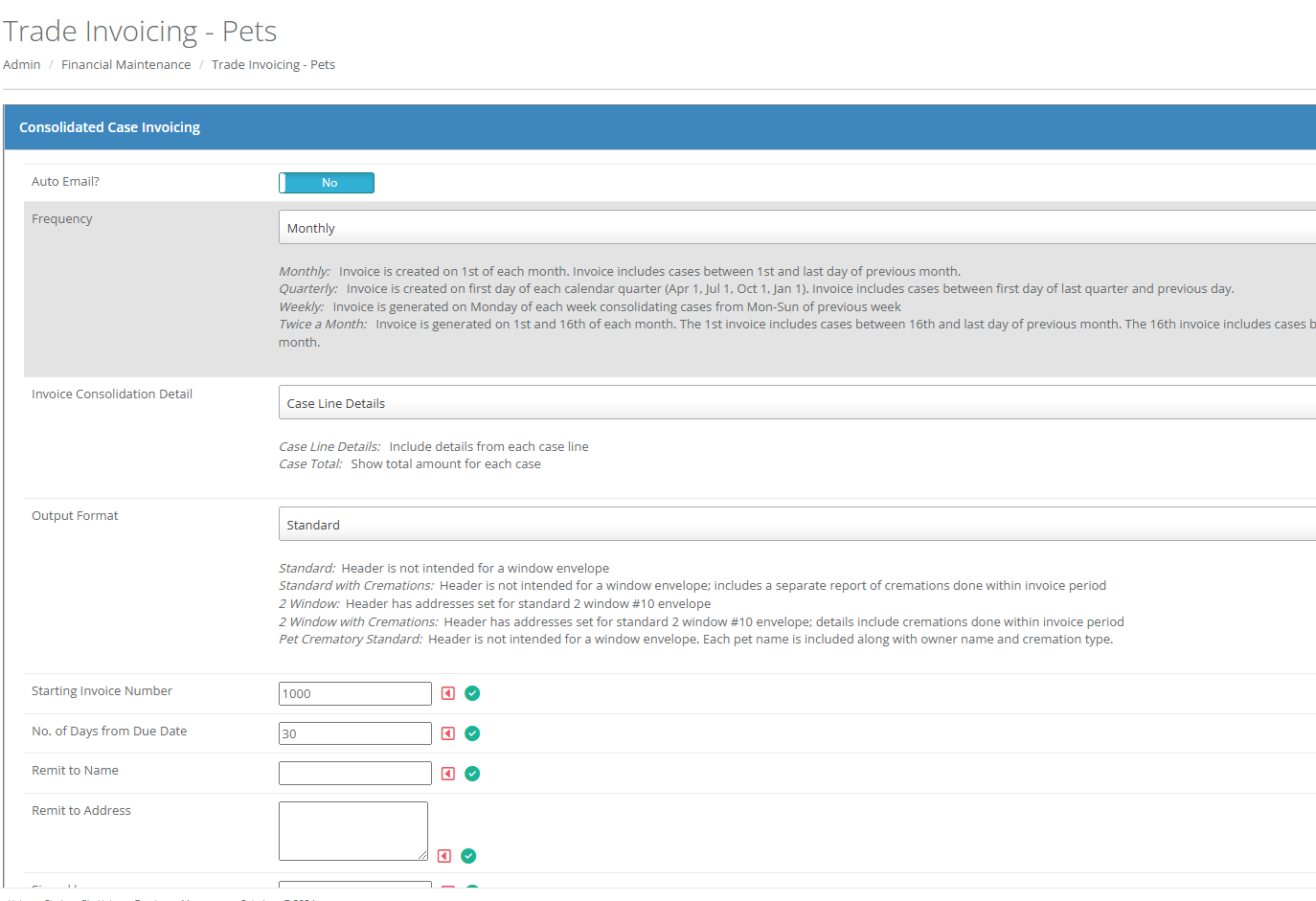 General Trade Invoicing Setups – Halcyon Help