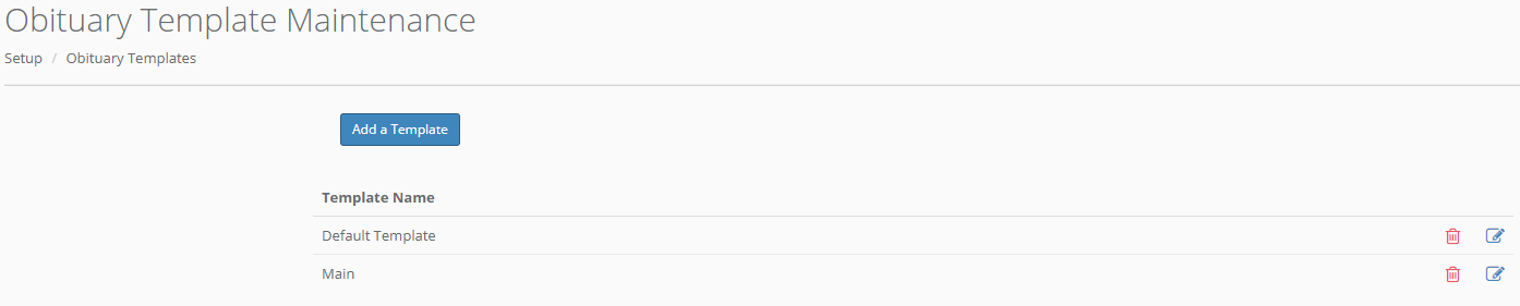 Obituary Template Maintenance – Halcyon Help