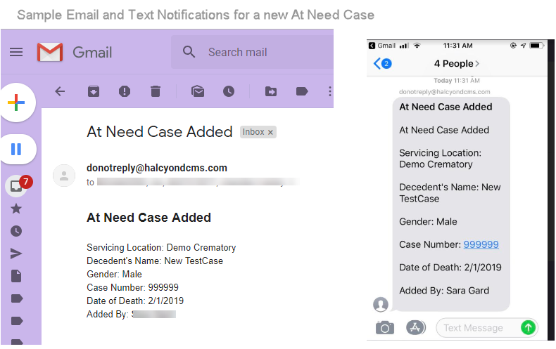 Case Action Notifications – Halcyon Help