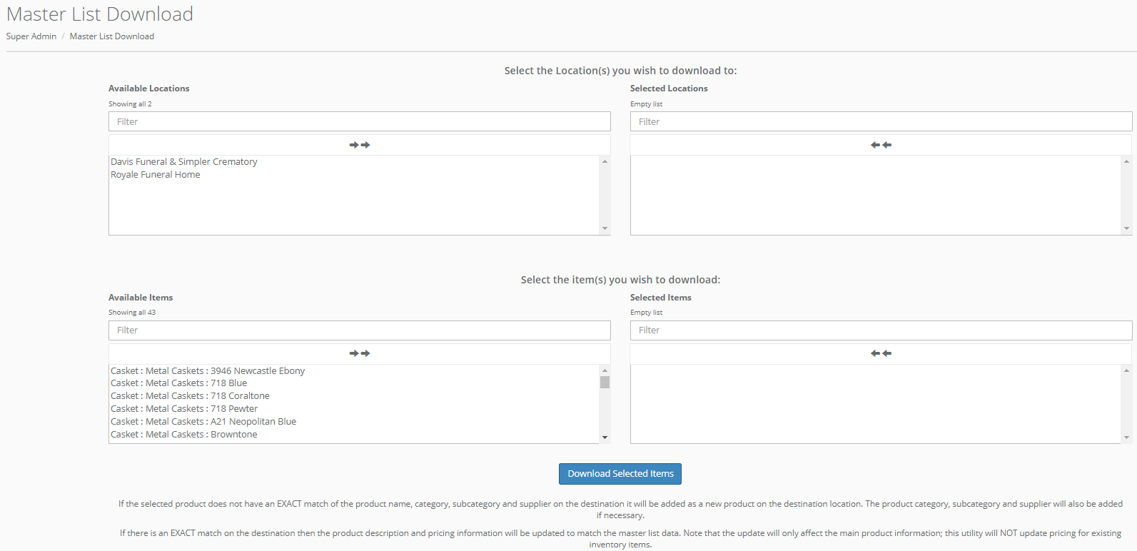 Master List Maintenance – Halcyon Help