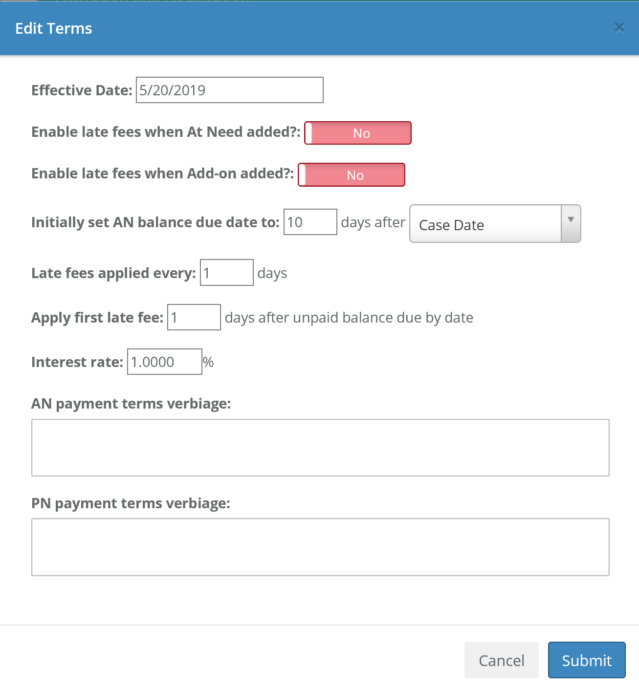 Late Fees and Terms – Halcyon Help
