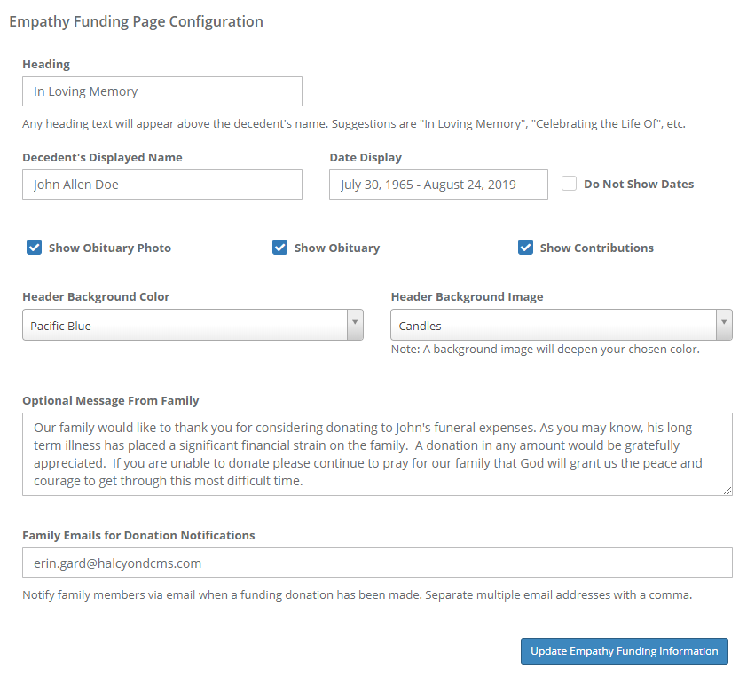 Empathy Funding – Halcyon Help