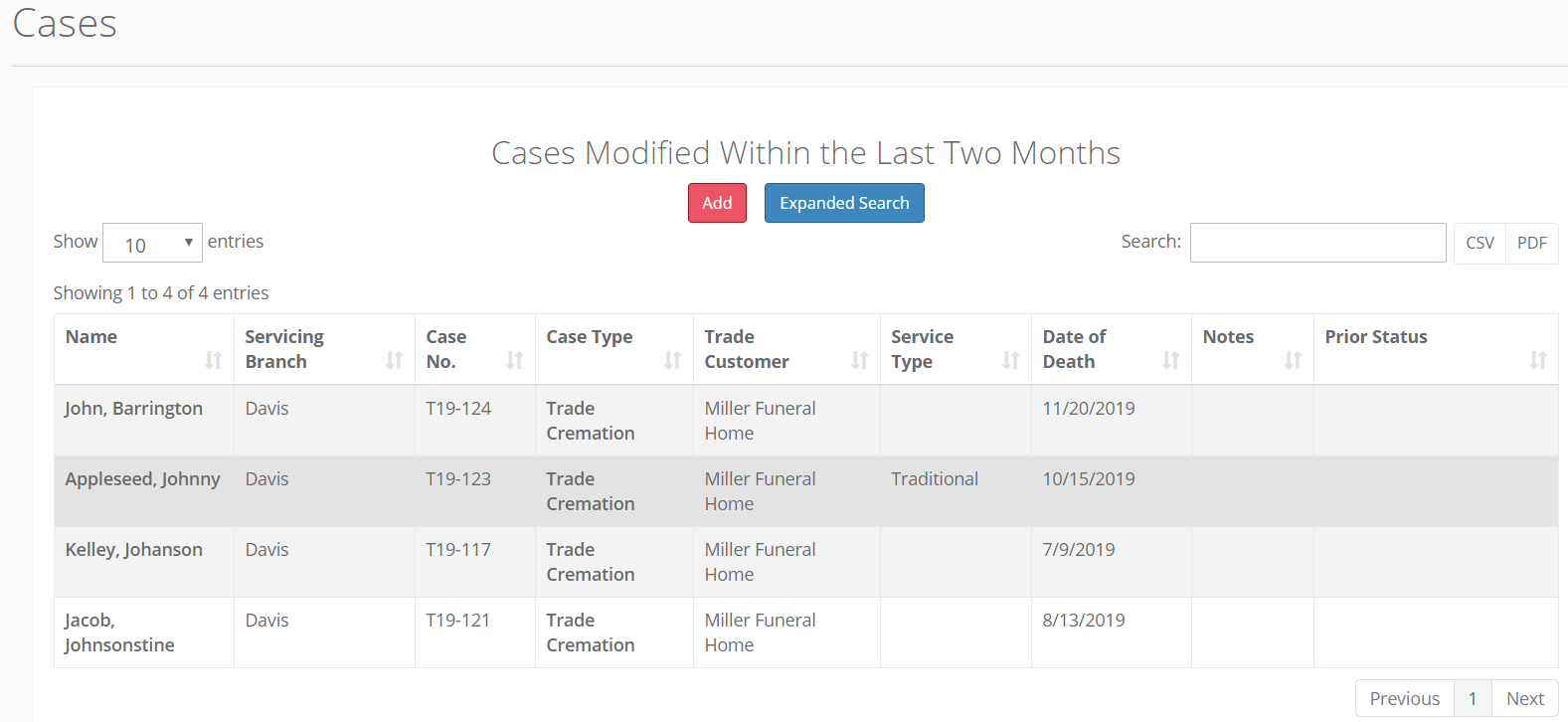 Cases Screen – Halcyon Help