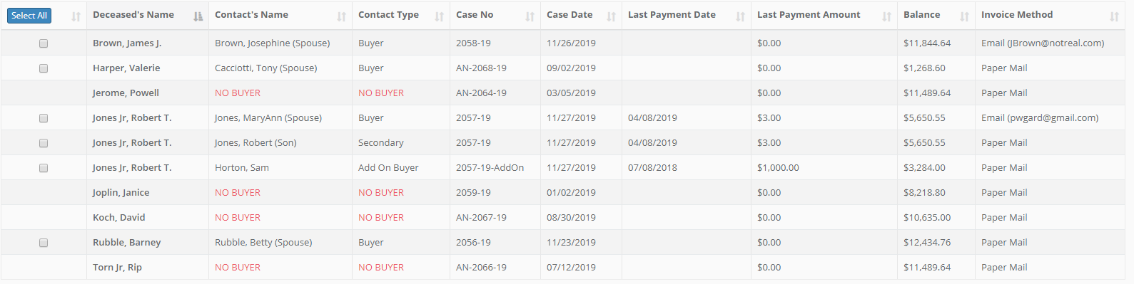 At Need Invoices and Statements – Halcyon Help