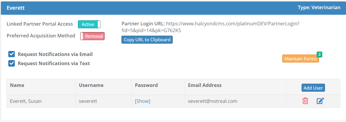 Forms for Vet Clinics or other Trade Partners – Halcyon Help