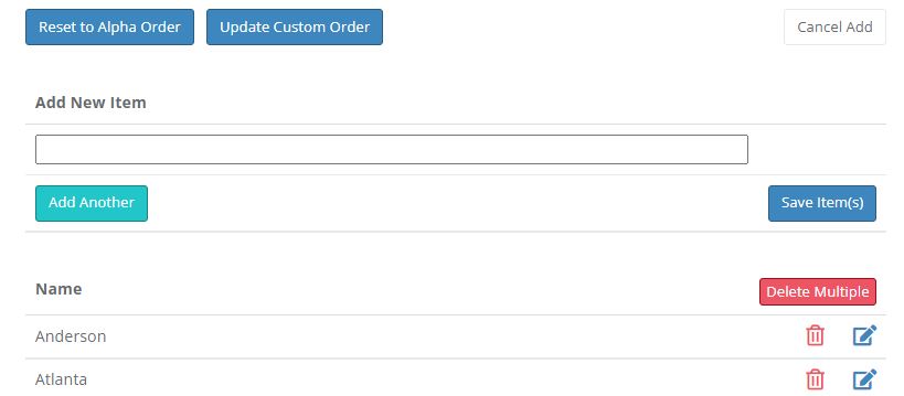 List Maintenance – Halcyon Help