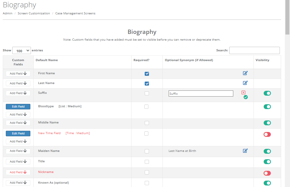 Screen Customization – Halcyon Help